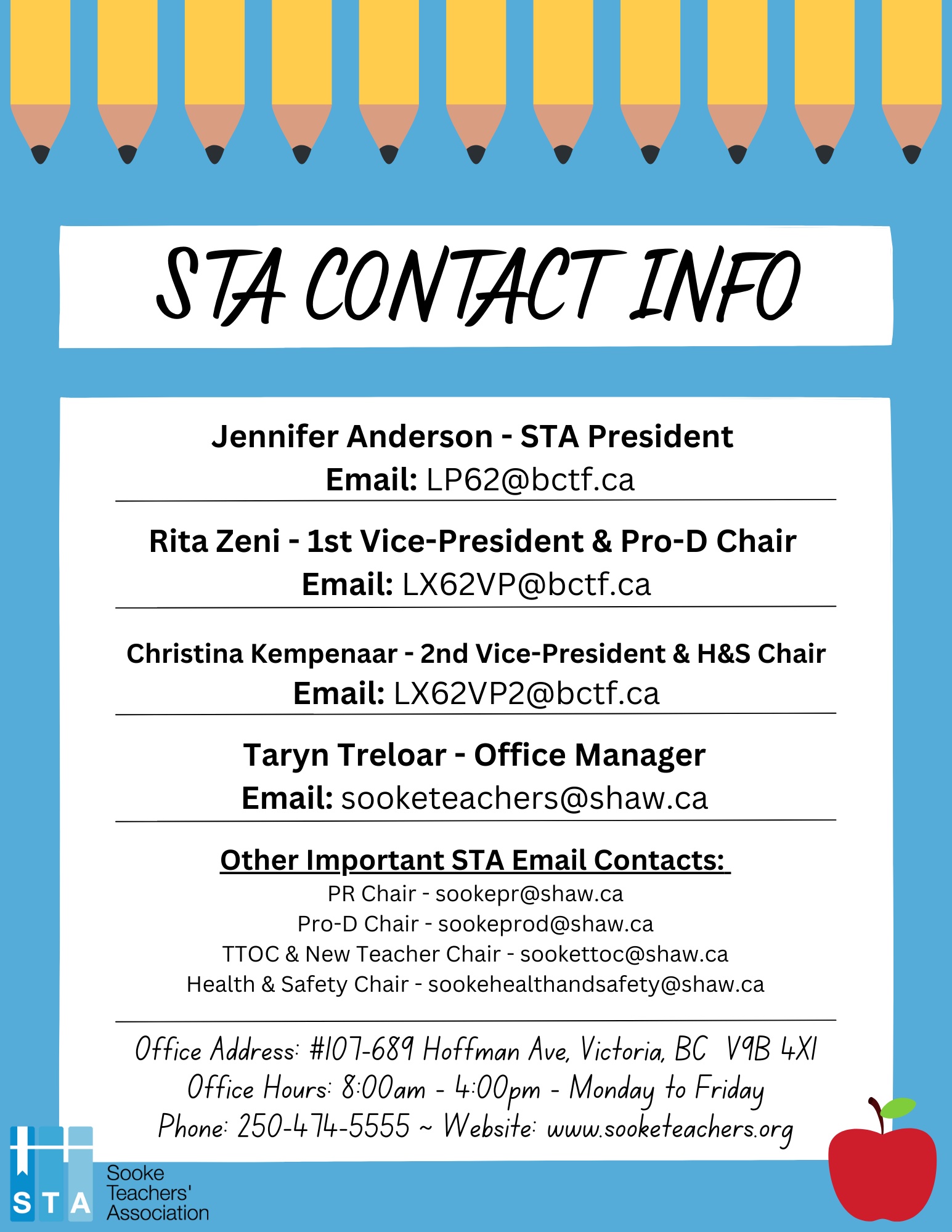STA OFFICE CONTACTS